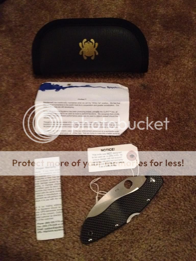 Benchmade 741BK & Spyderco Civilian carbon fiber plain edge ...
